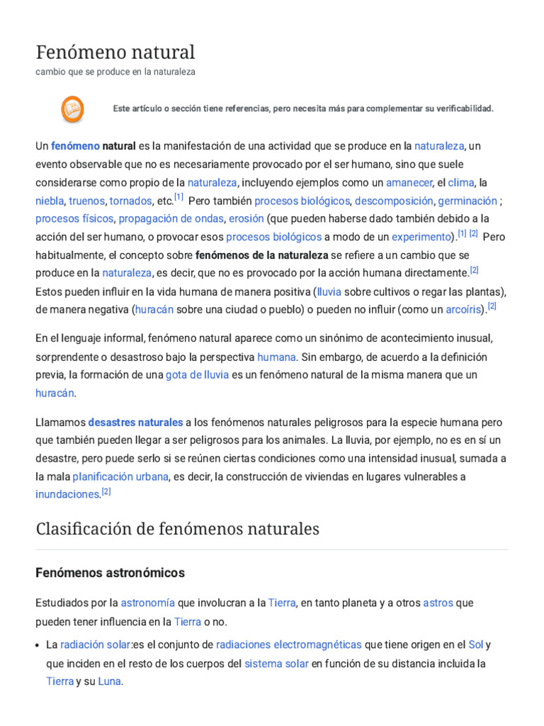 Definición y Tipos de Fenómenos Naturales | PDF | Tierra | Herida