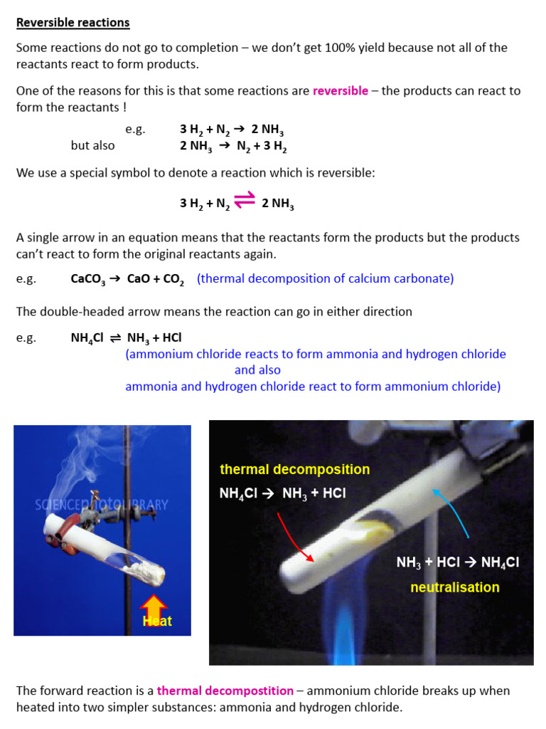 Igcse Equilibria and Industrial Processes | PDF | Chemical Equilibrium ...