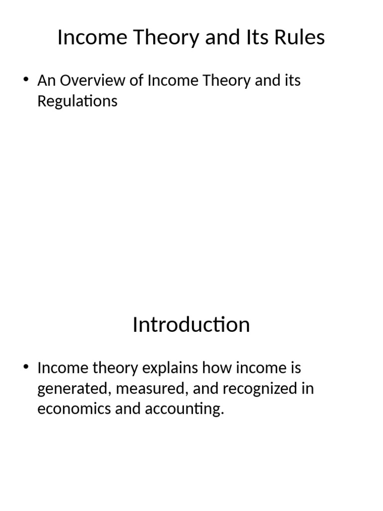 Income Theory Presentation | PDF