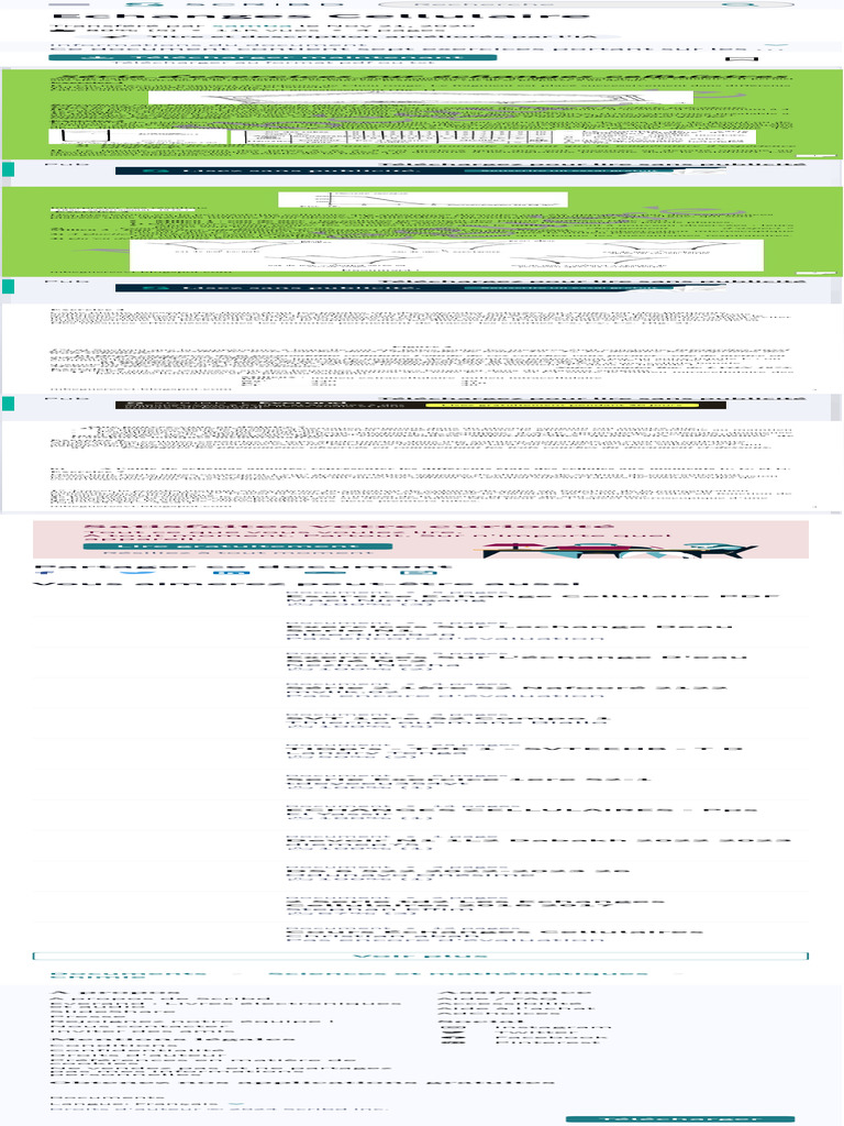 Echanges Cellulaire PDF Cellule (Biologie) Substances Chimiques | PDF