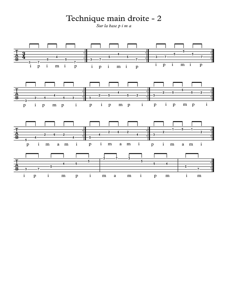 Right-Hand Technique Exercises | PDF
