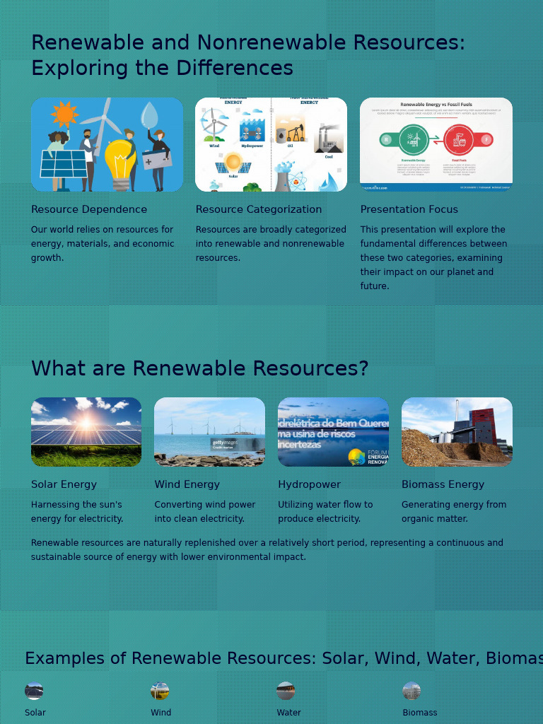 Renewable and Nonrenewable Resources Exploring The Differences | PDF ...