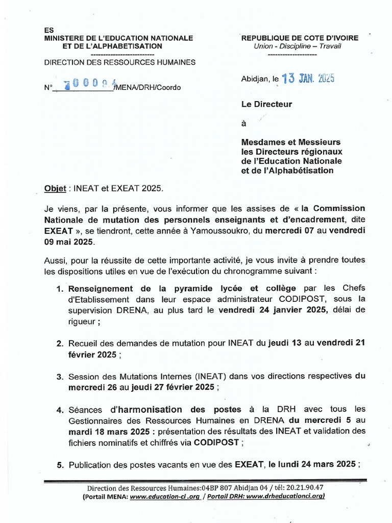 Lancement Exeat 2025 | PDF