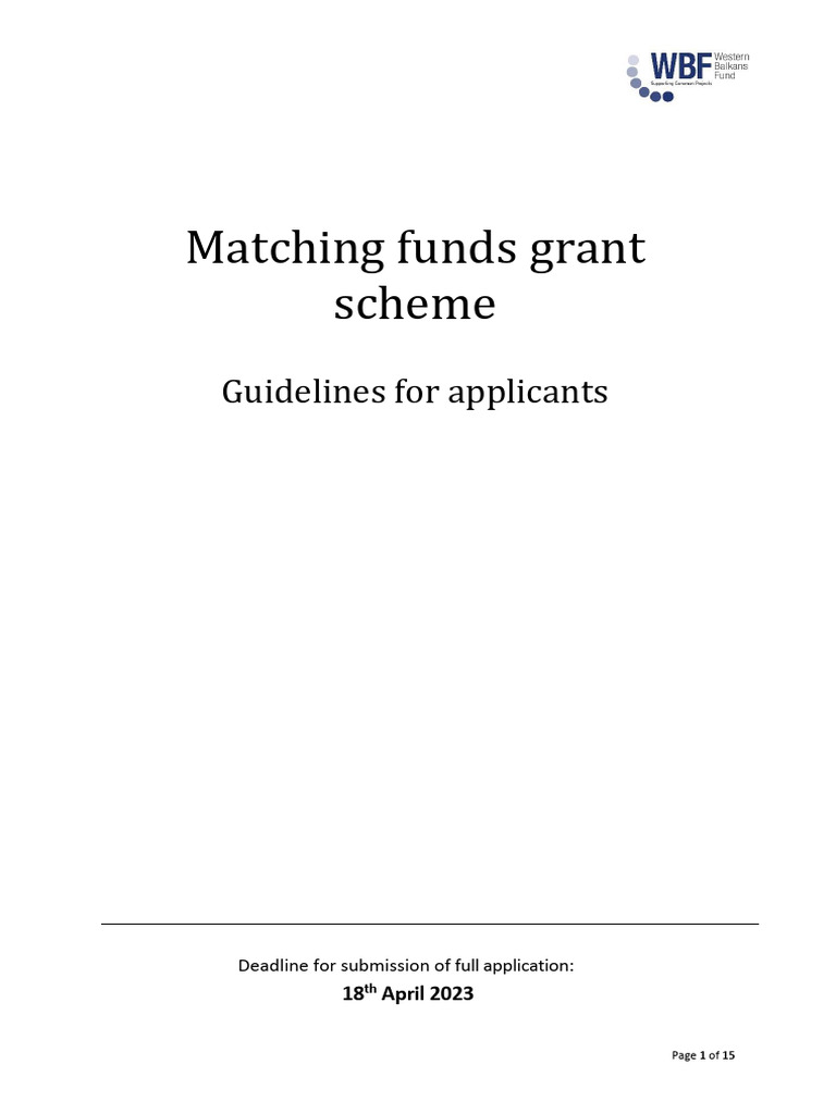 Guidelines Matching Funds Scheme | PDF | Expense | Budget