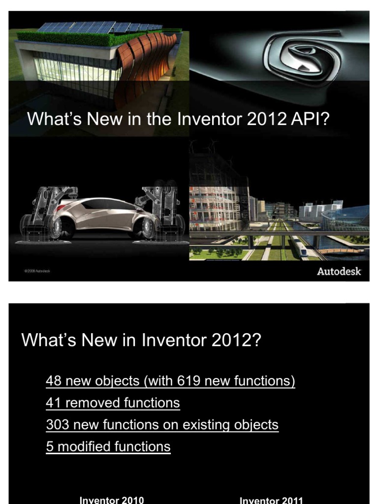 Overview of Major Enhancements in the Inventor 2012 API: New Objects ...