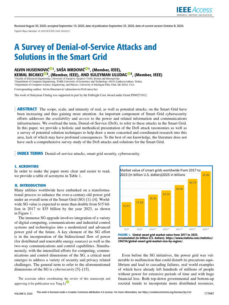 DoS Attacks and Solutions in Smart Grid | PDF | Denial Of Service ...