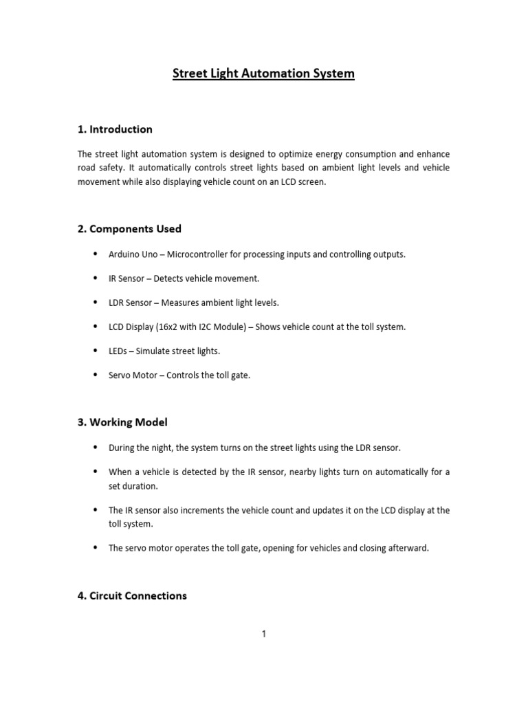 Street Light Automation System | PDF | Automation | Arduino