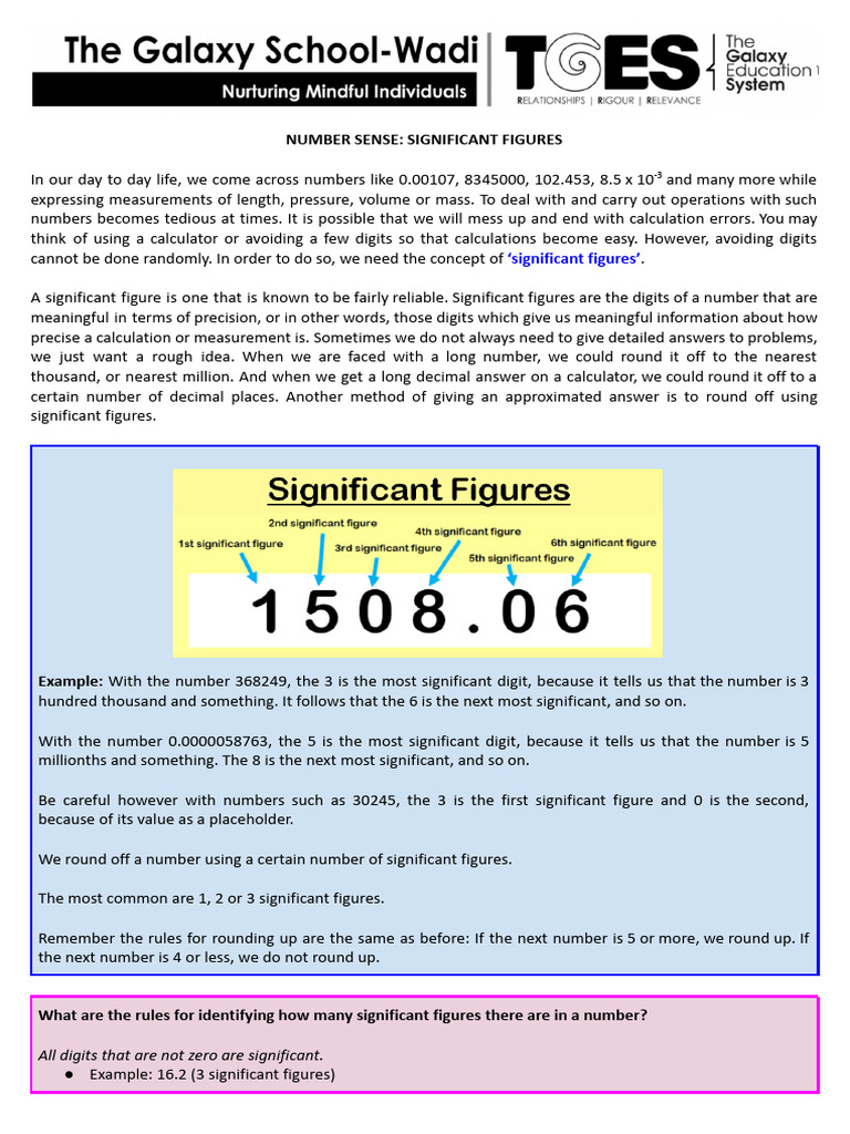 RM_Number Sense_ Significant Figures (1) | PDF | Significant Figures ...