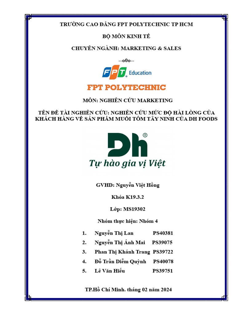 Nhóm 4 ASM Nghiên C U Marketing | PDF