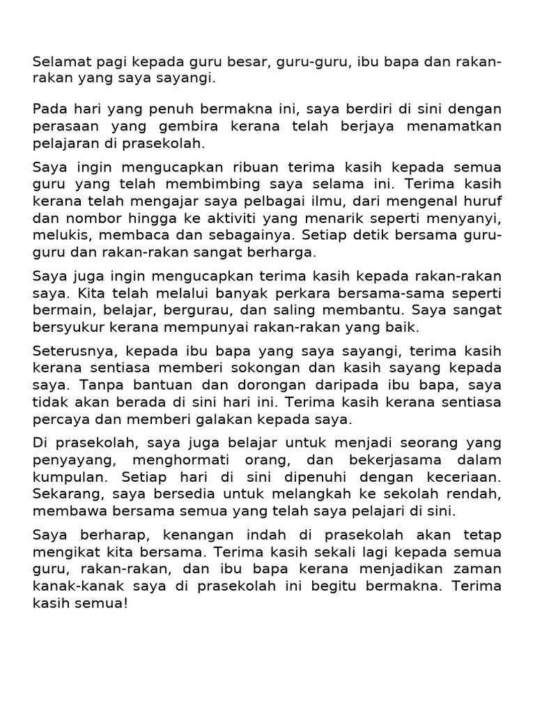 teks ucapan graduation pra | PDF