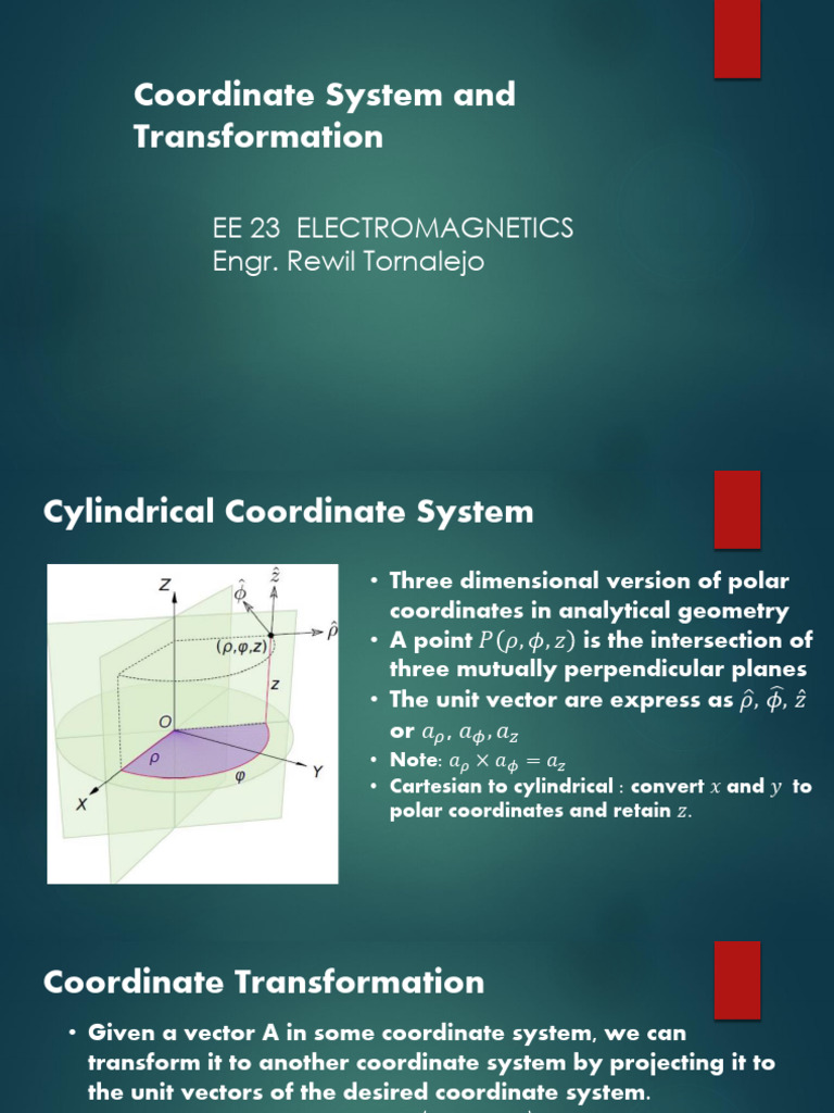 Other Coordinate System and Transformation | PDF | Coordinate System ...