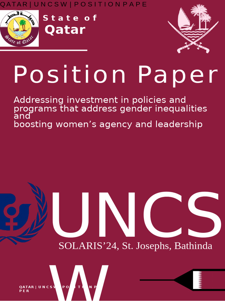 Qatar Uncsw Position Paper | PDF | Artificial Intelligence ...
