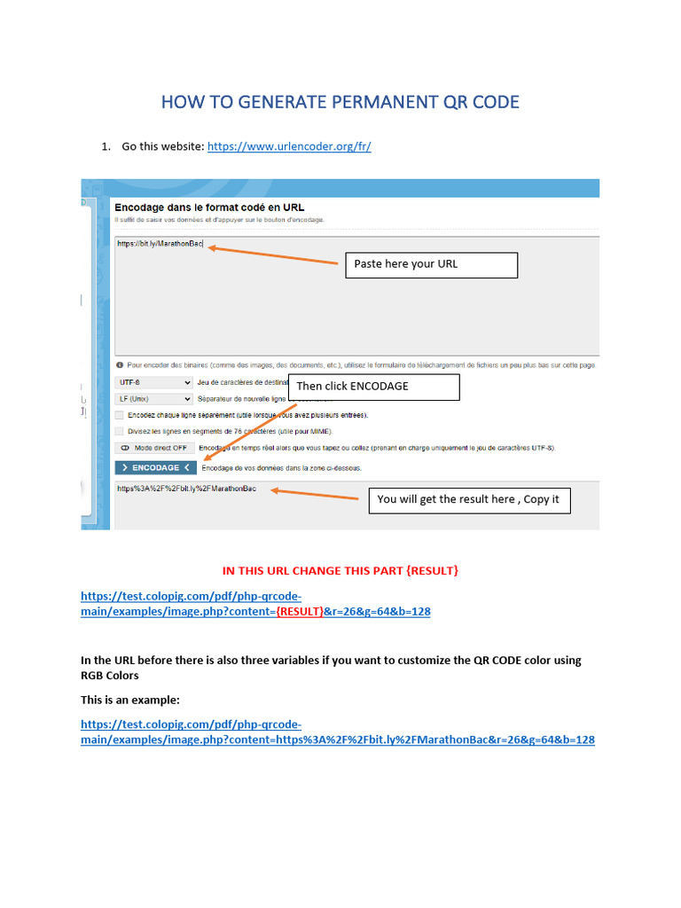 HOW TO GENERATE PERMANENT QR CODE | PDF