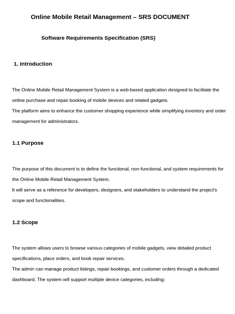 SRS DOCS FINAL | PDF | Software | Information Technology