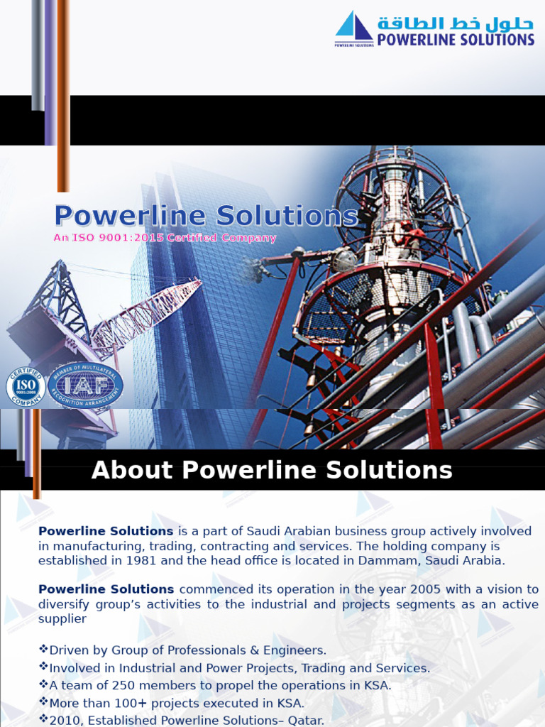 Powerline - Profile Ppt - 2025 (Ksa) | PDF | Pressure Measurement | Valve