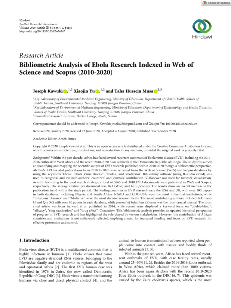 BioMed Research International - 2020 - Kawuki - Bibliometric Analysis ...