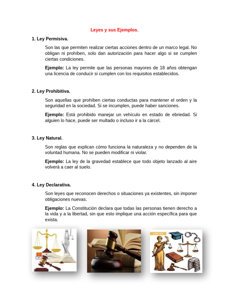Tipos de Leyes y Ejemplos | PDF