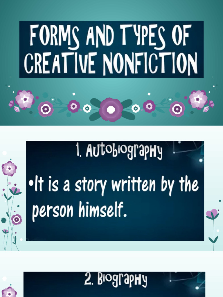 Types of Creative Nonfiction | PDF