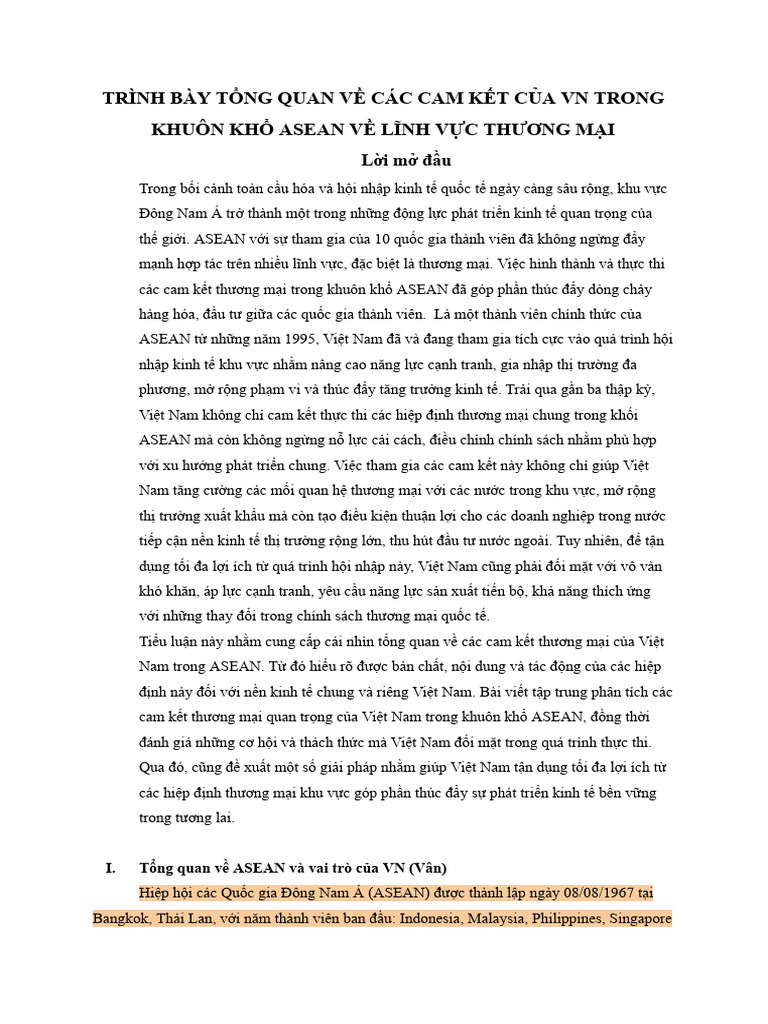 Bản Tóm Tắt Của Tiểu Luận TMQT - Đề Tài 6 | PDF