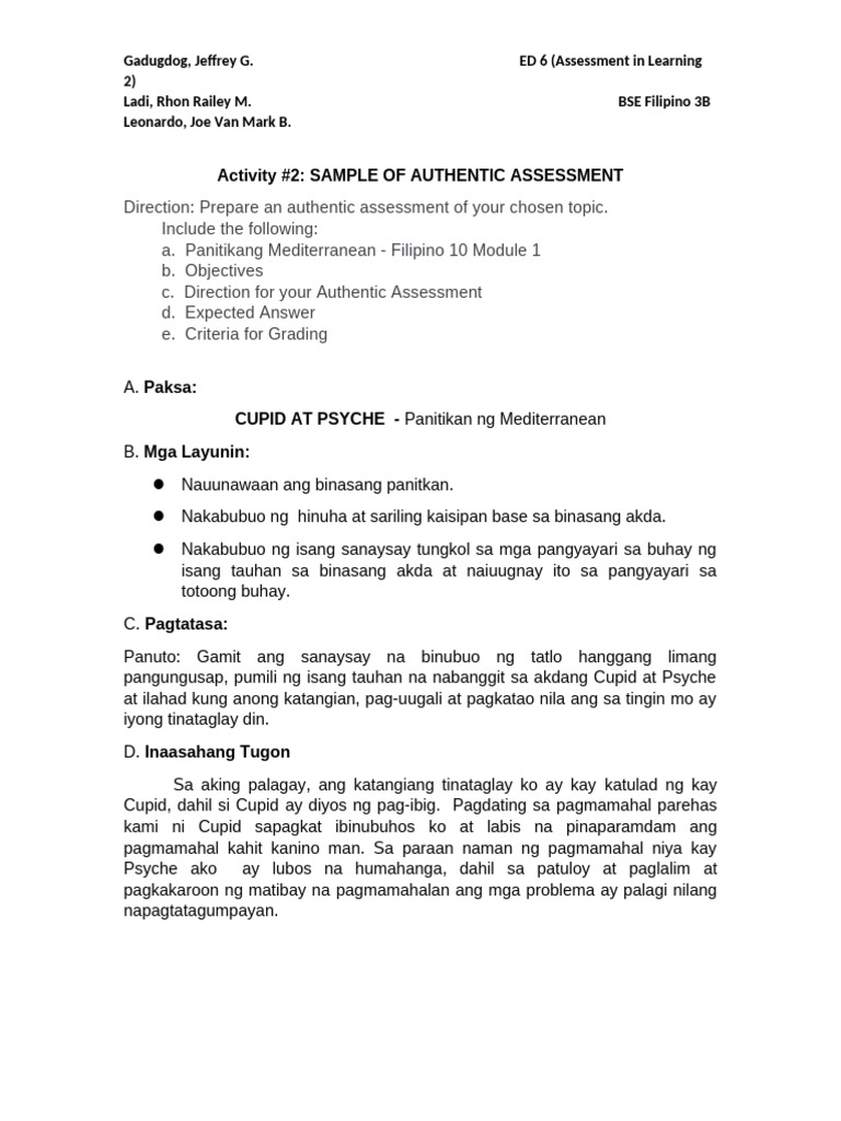 ACTIVITY-2-SAMPLE-OF-AUTHENTIC-ASSESSMENT | PDF