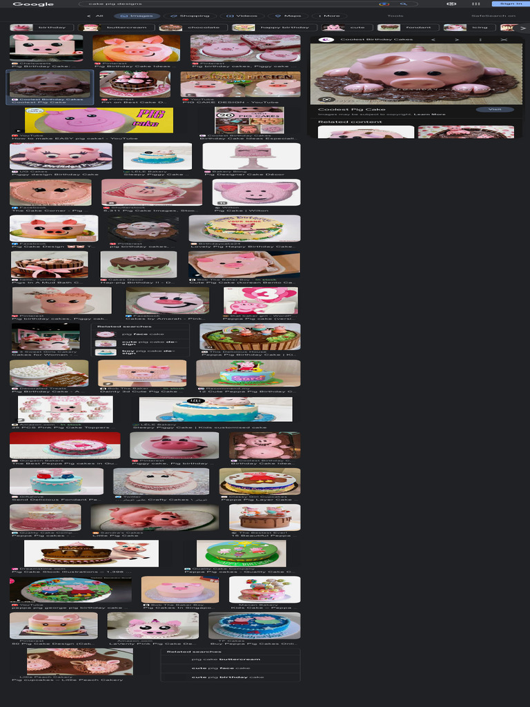 Cake Pig Designs - Google Search 2 | PDF | Cakes | Desserts