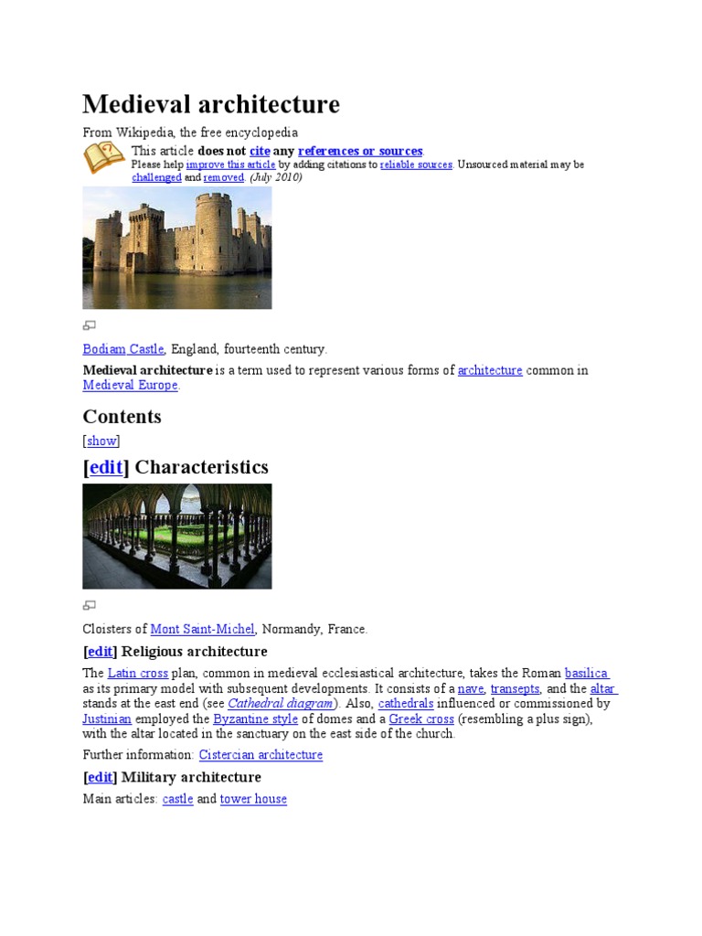 Medieval Architecture: Characteristics | PDF | Gothic Architecture ...