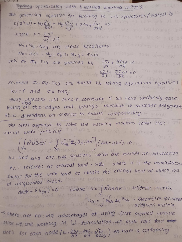 Topology Optimization in Plates With Buckling Constraints | PDF