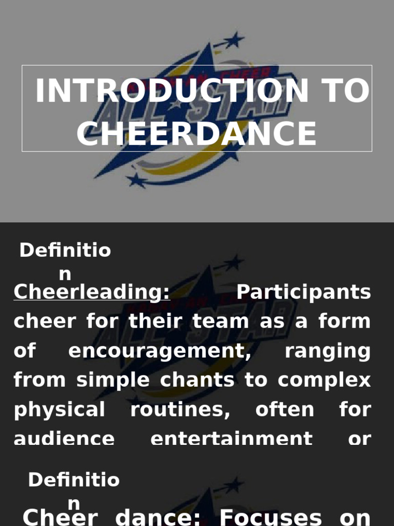 History and Elements of Cheer Dance | PDF