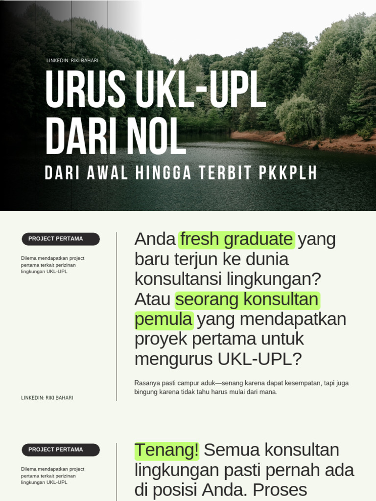 Panduan Lengkap Pengurusan UKL-UPL | PDF