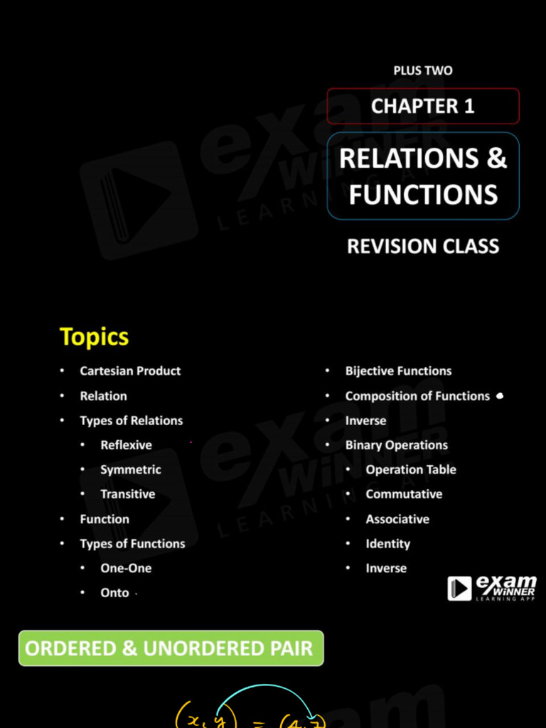 Relations and Functions Revision Class Notes-20230206162239375112 | PDF