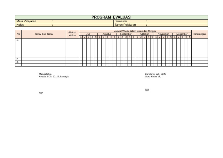 Program Evaluasi Bu Maya (Konsep) | PDF