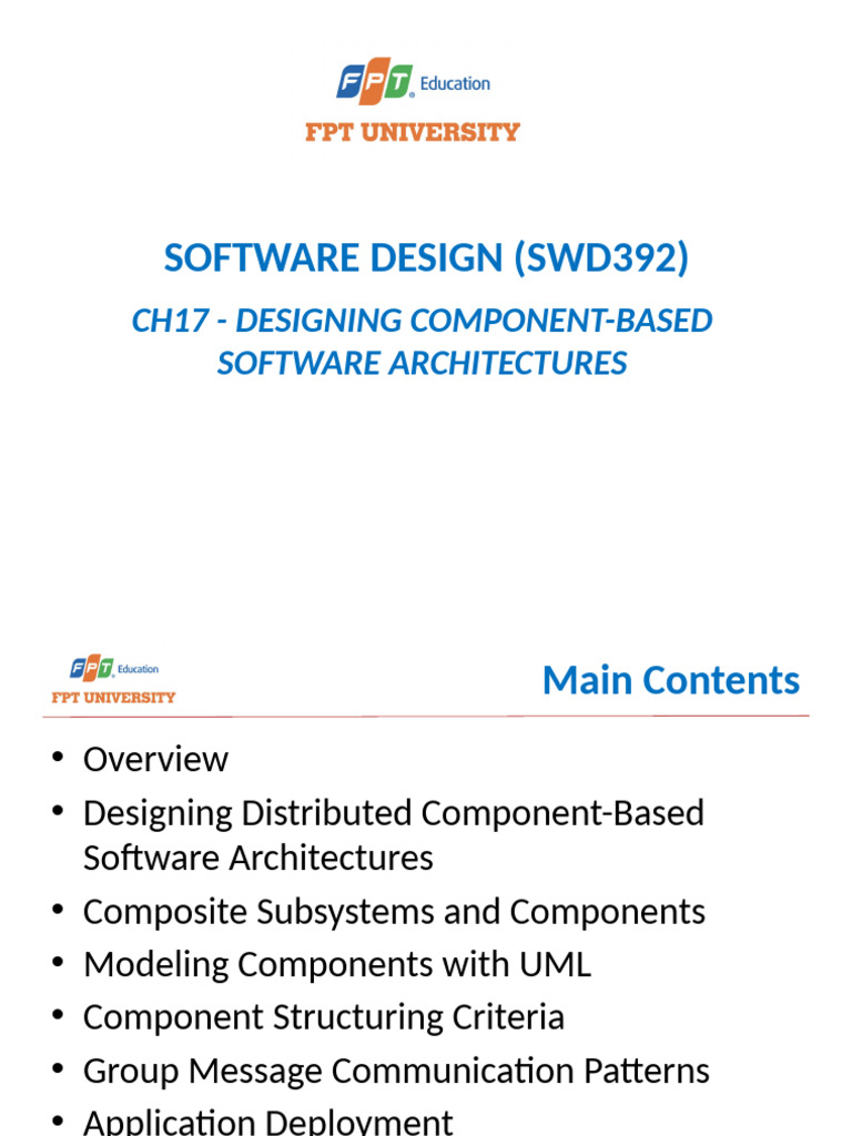 Ch17designing Component Based Software Architectures Pdf Distributed Computing Communication