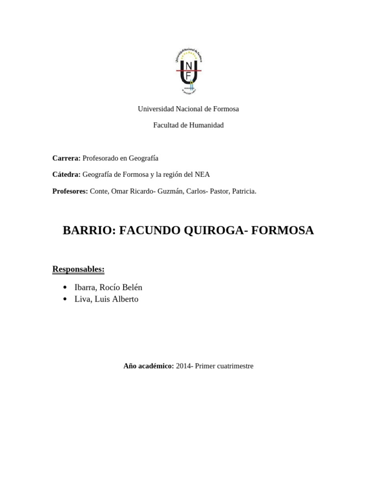 infraestructura B Facundo Quiroga | PDF