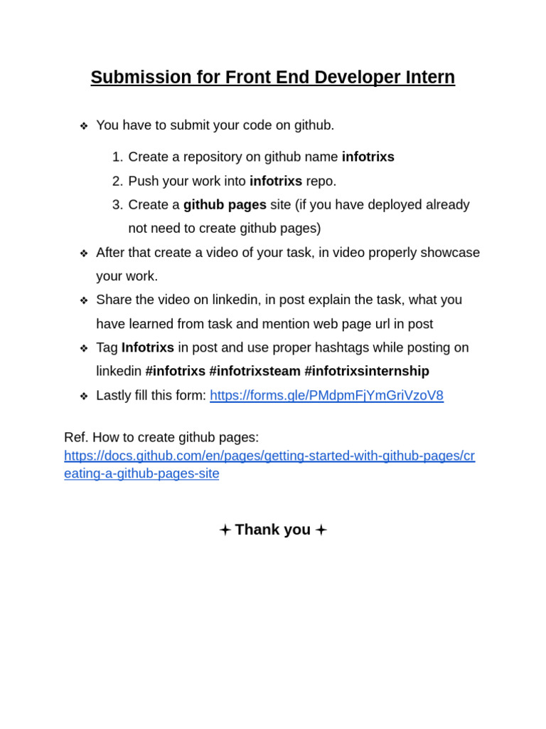 Submission of Week1 Task Front End Intern | PDF
