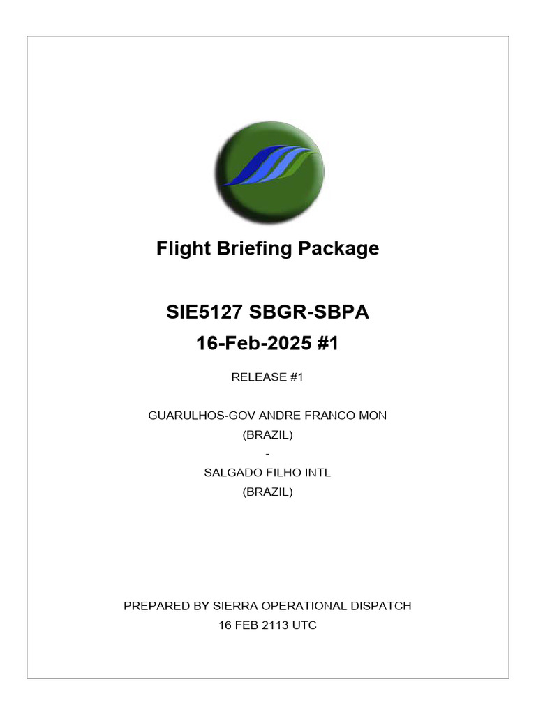 SIE5127 SBGR-SBPA (16-Feb-2025) #1 | PDF | Aviation Safety | Aviation