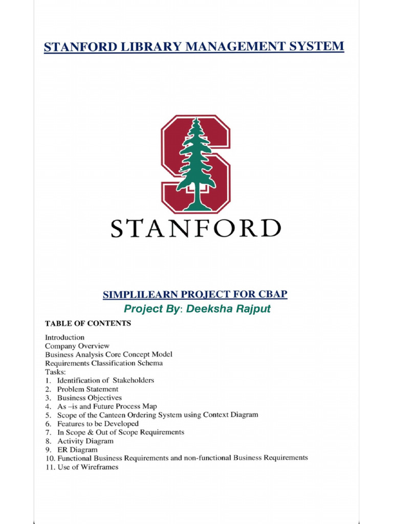 Stanford Library Management System by Deeksha Rajput | PDF