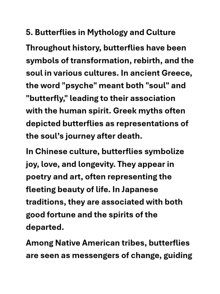 Butterflies: Symbols Across Cultures | PDF