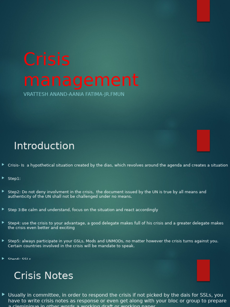 Crisis Management | PDF | Foreign Policy | Government