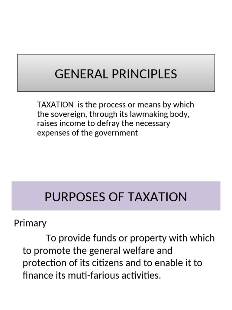 General Principles Review | PDF | Taxes | Taxpayer