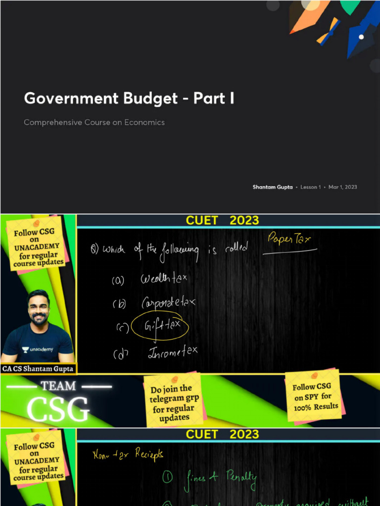 Government Budget Part I With Anno | PDF