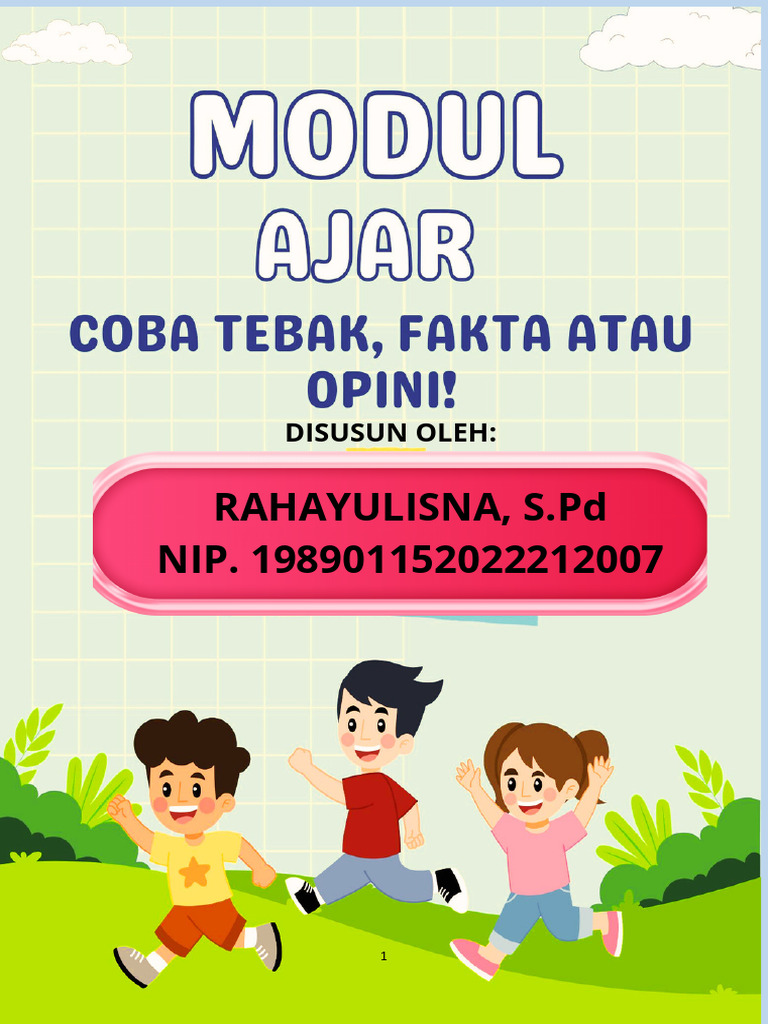 Modul Ajar Bahasa Indonesia - Coba Tebak, Fakta Atau Opini! - Fase C - d5W5y3zW9G PDF | PDF