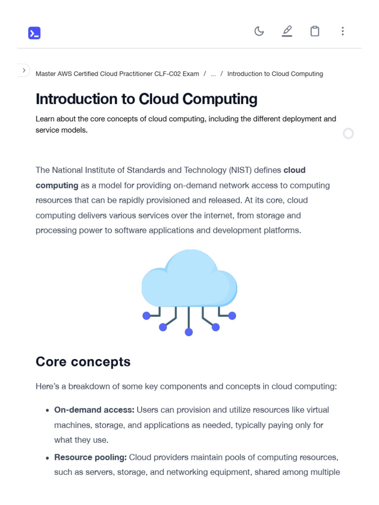 Introduction to Cloud Computing Concepts | PDF | Cloud Computing | Software As A Service