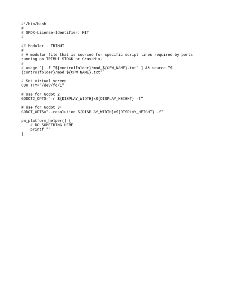 Modular Script for TRIMUI Ports | PDF