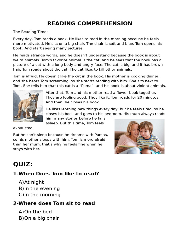 Reading Comprehension | PDF