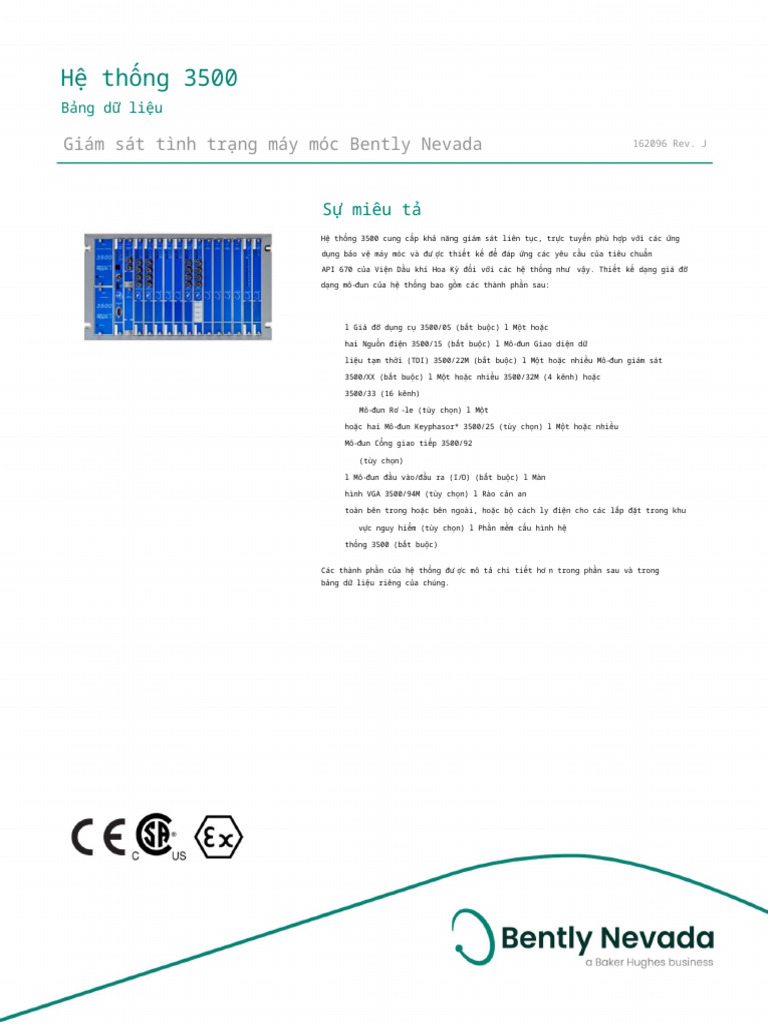 Bently Nevada Rack 3500 - VN | PDF