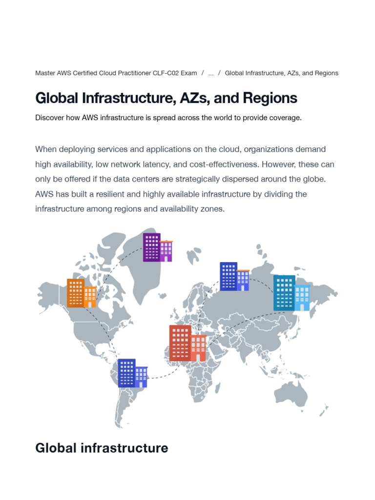 Aws-Global Infrastructure, AZs, and Regions | PDF | Amazon Web Services | Computer Network