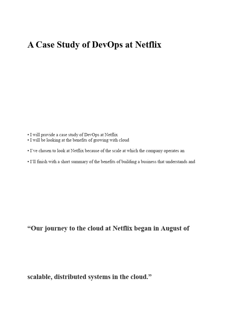 DevOps Success: Netflix Case Study | PDF | Computer Science | Information Technology