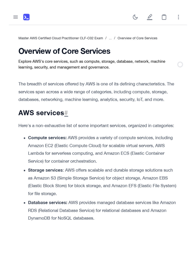 Aws-Overview of Core Services | PDF | Amazon Web Services | Cloud Computing