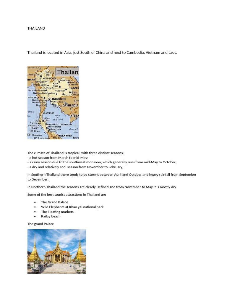 THAILAND Geo Fact File | PDF