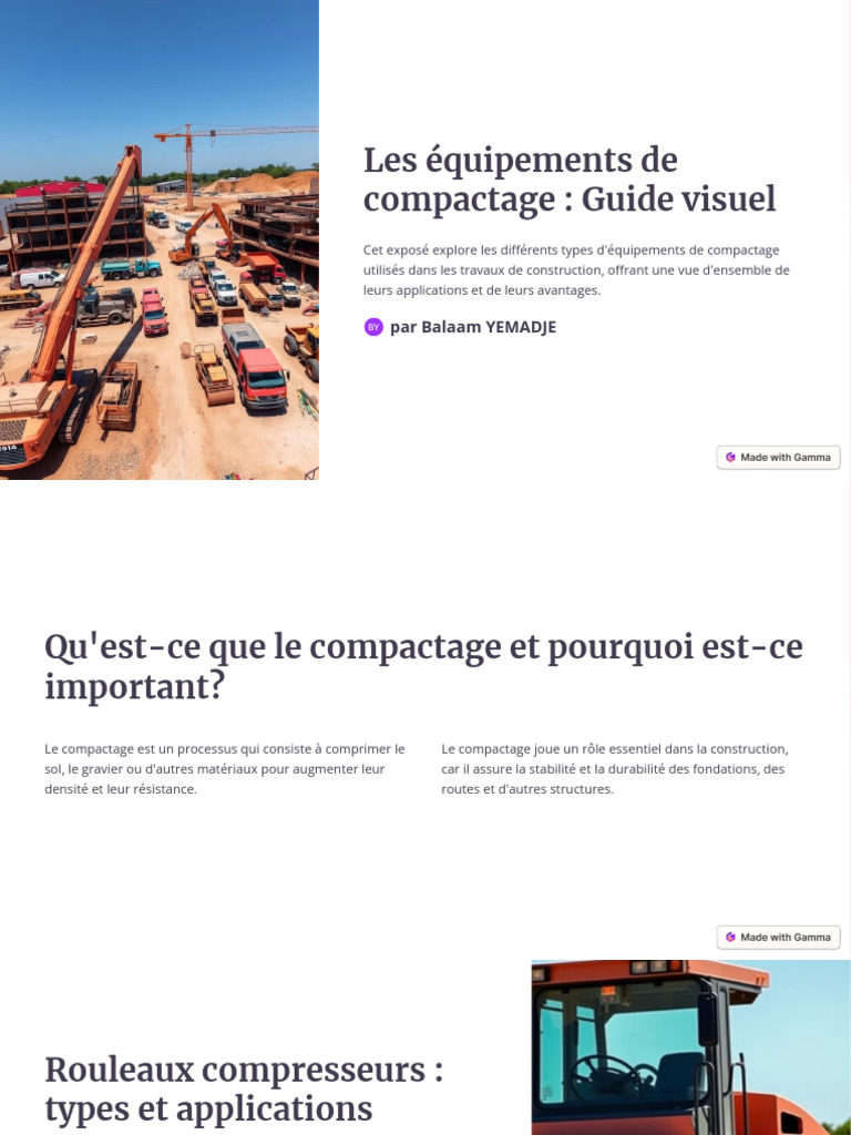Équipements de Compactage : Guide Essentiel | PDF | Fondation ...